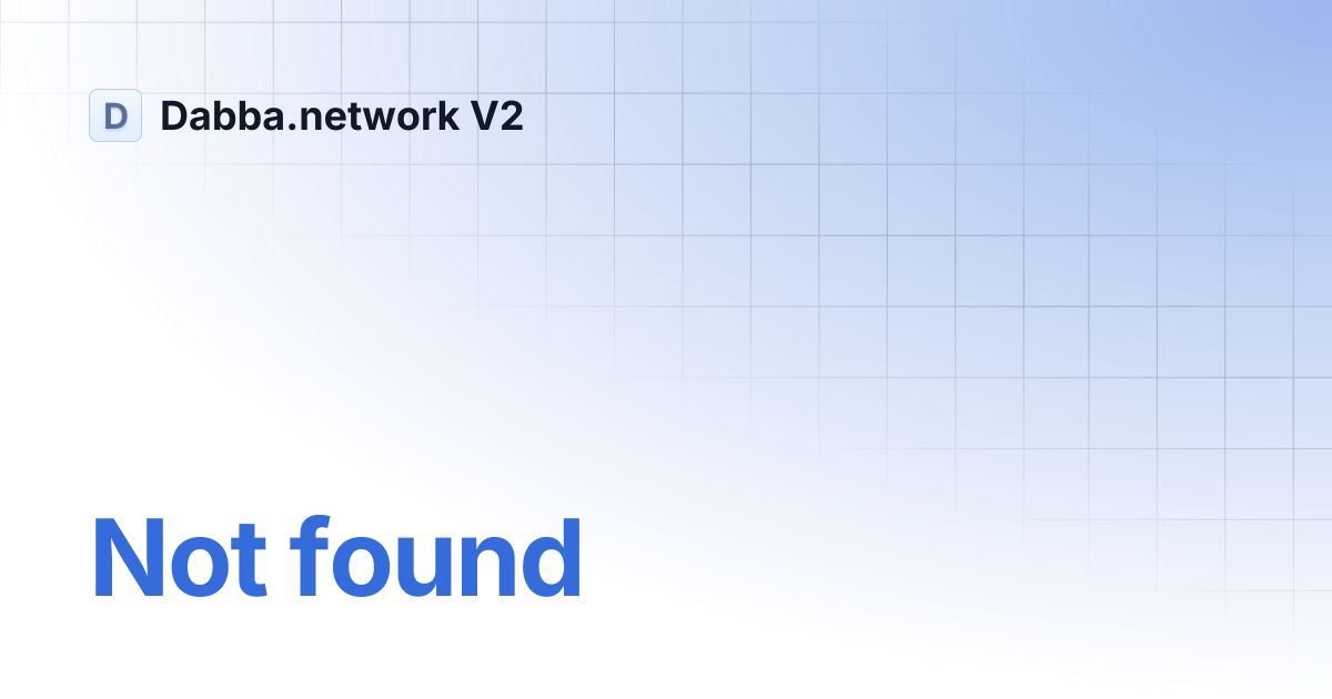 Genesis period | Dabba.network V2